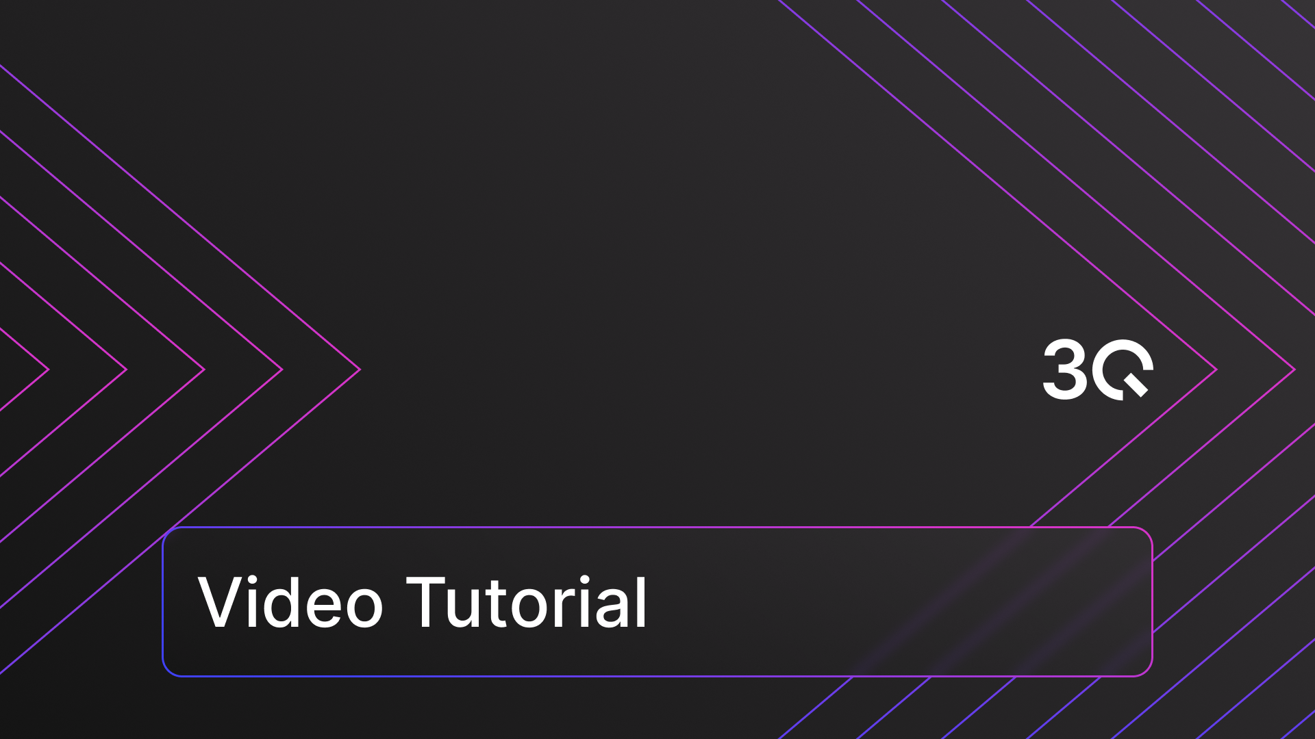 3Q Tutorial - Introduction to Video on Demand 3Q Tutorial - Introduction to Video on Demand